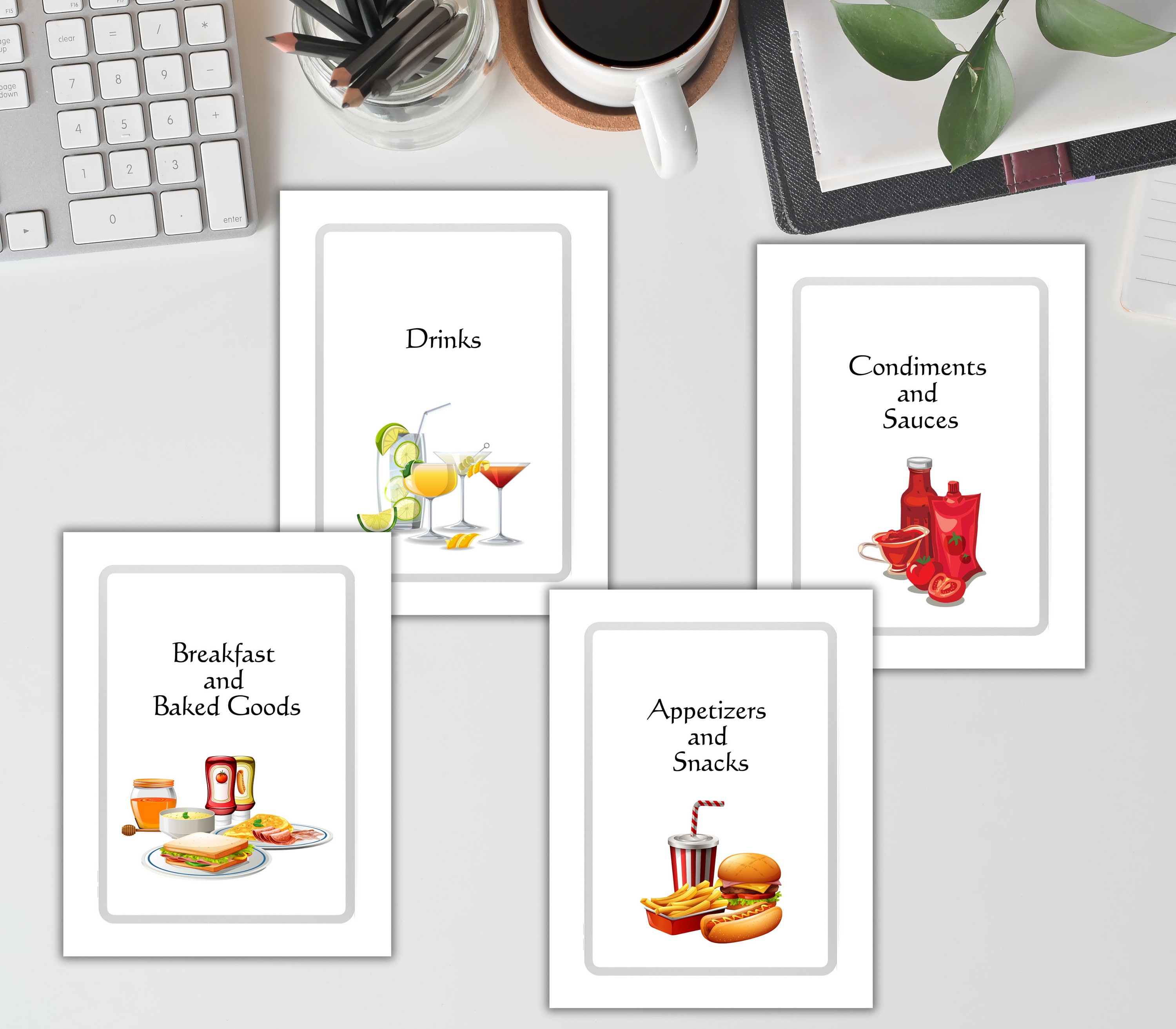 Printable Recipe Book Planner, Cookbook, Tab Dividers for Recipe ...