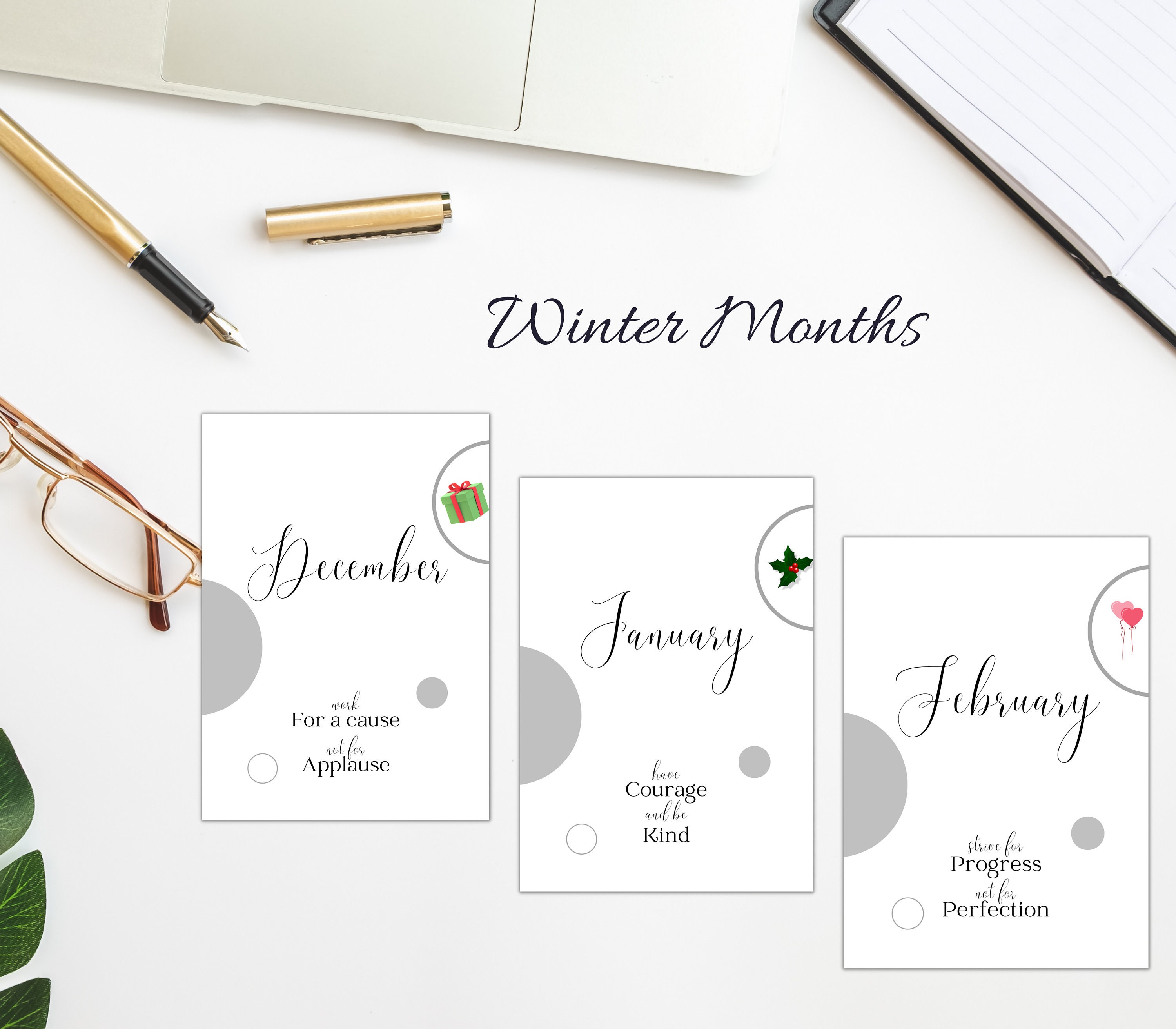 Printable Monthly Cover Pages, Seasonal Monthly Dashboard, Cover Page ...