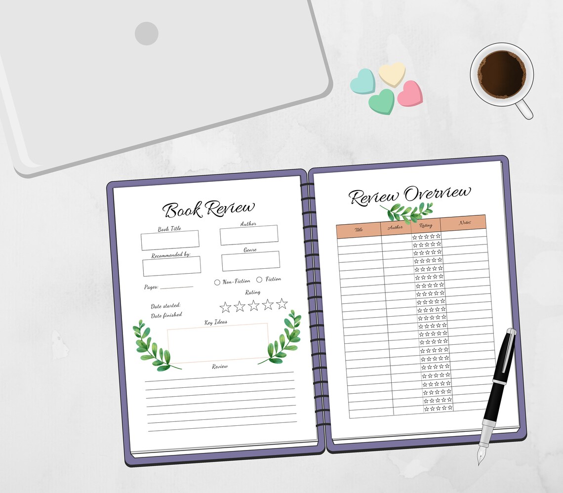 Printable Reading Planner Reading Book Tracker Printable - Etsy