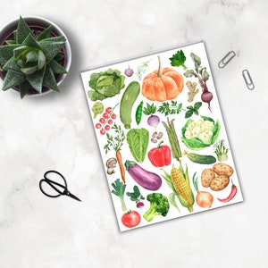 Printable Vegetables Bundle, 32 Vegetable Flash Cards, Kids Activity ...