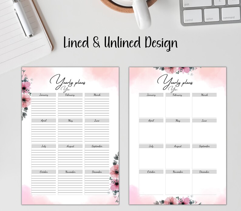 Printable Yearly Planner Quarterly Tasks & Goals 2023 Year - Etsy