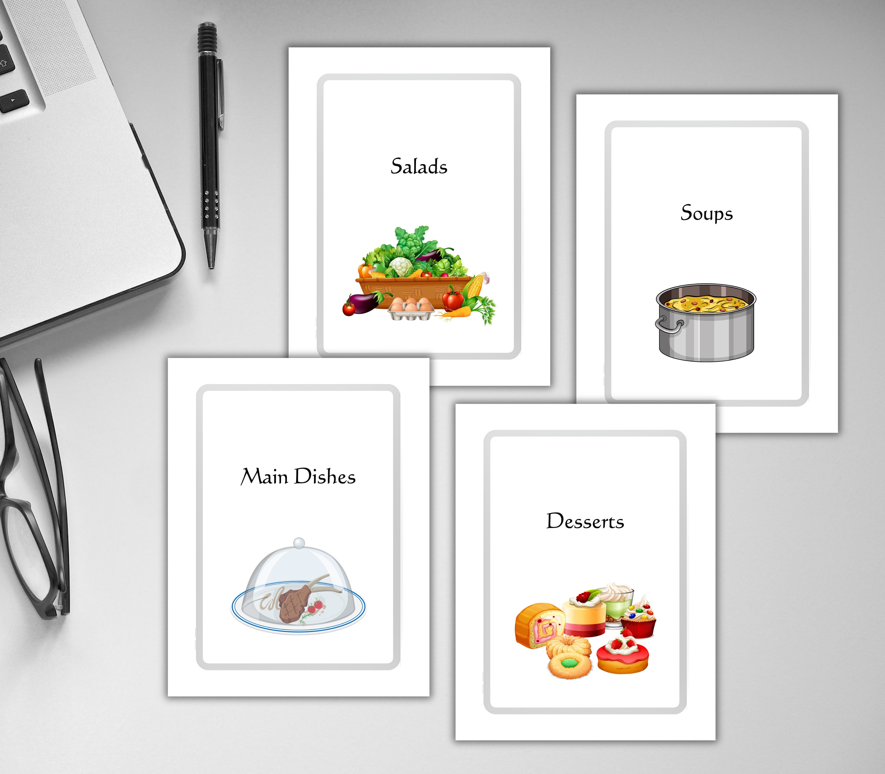 Printable Recipe Book Planner, Cookbook, Tab Dividers for Recipe ...