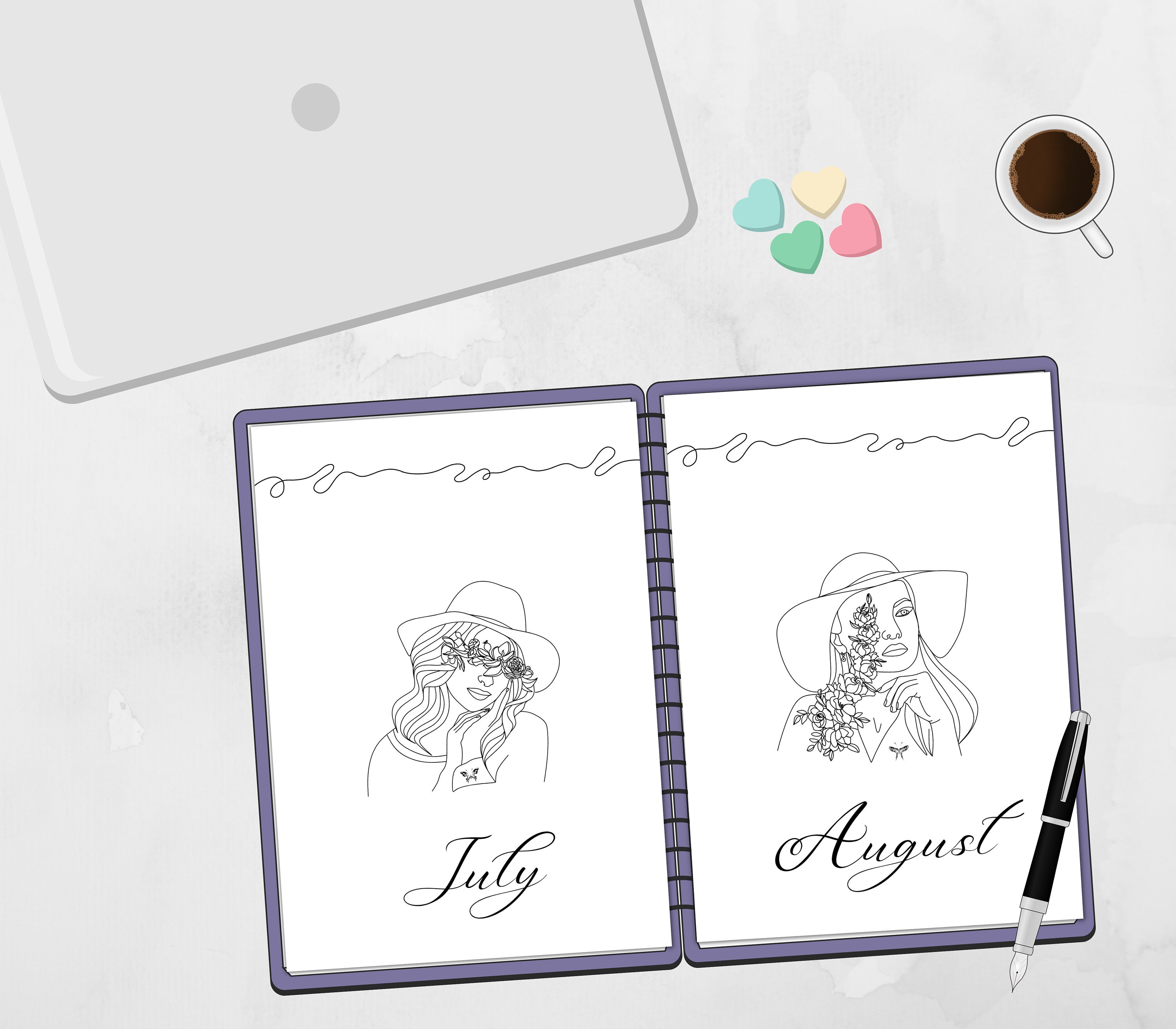 Printable Monthly Planner Covers, Monthly Dashboards, Monthly Inserts ...