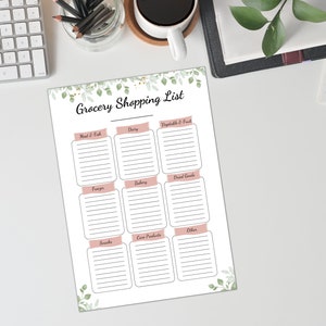 Printable Weekly Meal Planner & Grocery List (A5 A4 Letter) (PDF) - Etsy