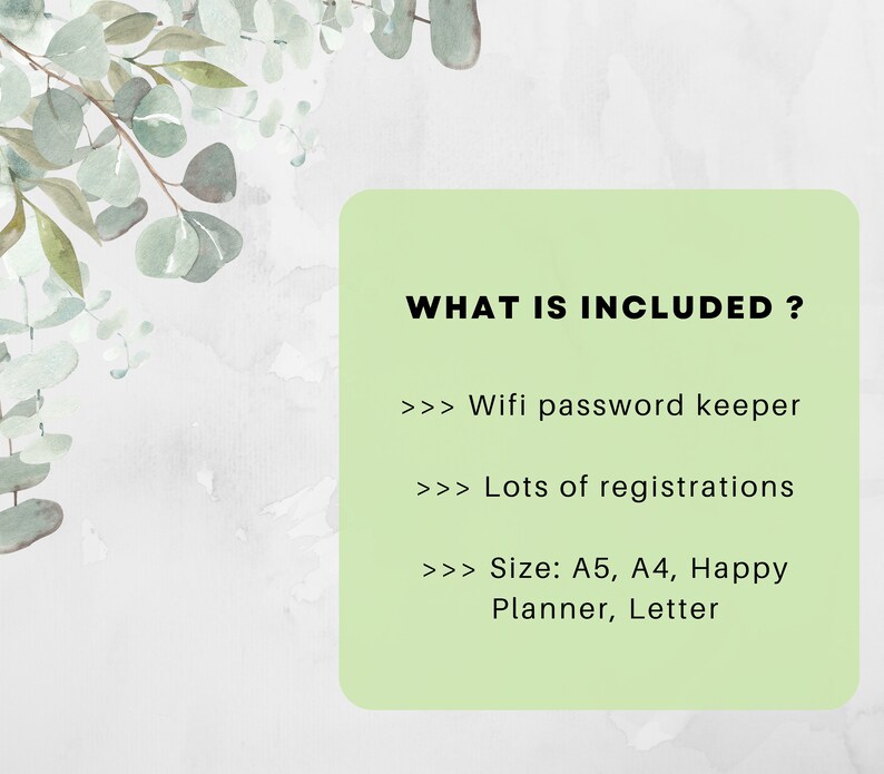 Password Tracker Insert, Printable Password Log, Website Log in Keeper ...