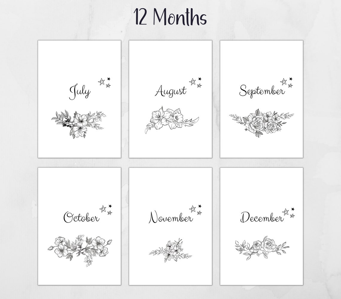 Printable Monthly Dashboards, Cover Page Inserts, Journal Dividers A4 ...