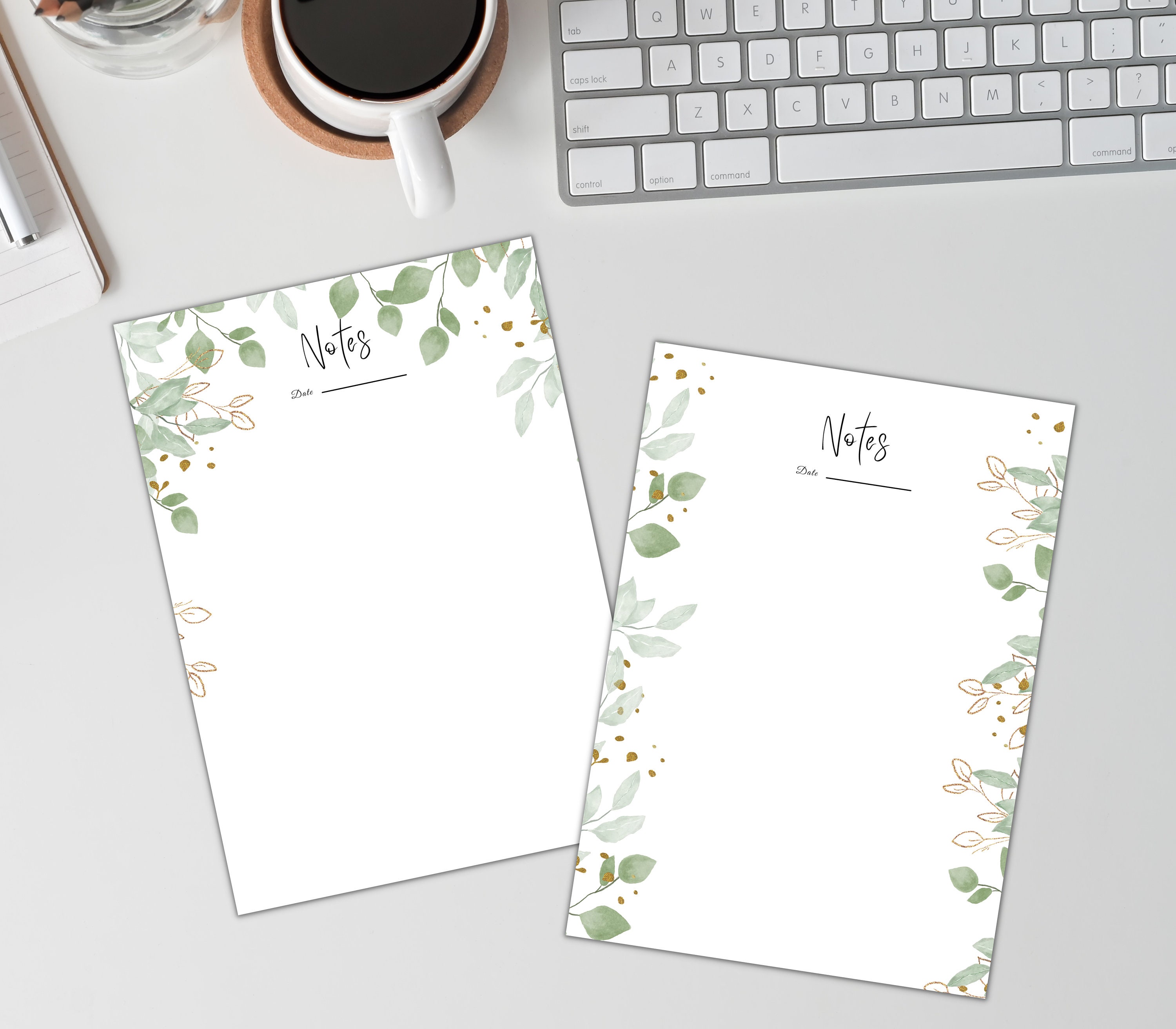 Printable Notes Planner Pages, Printable Stationary, Lined & Unlined ...