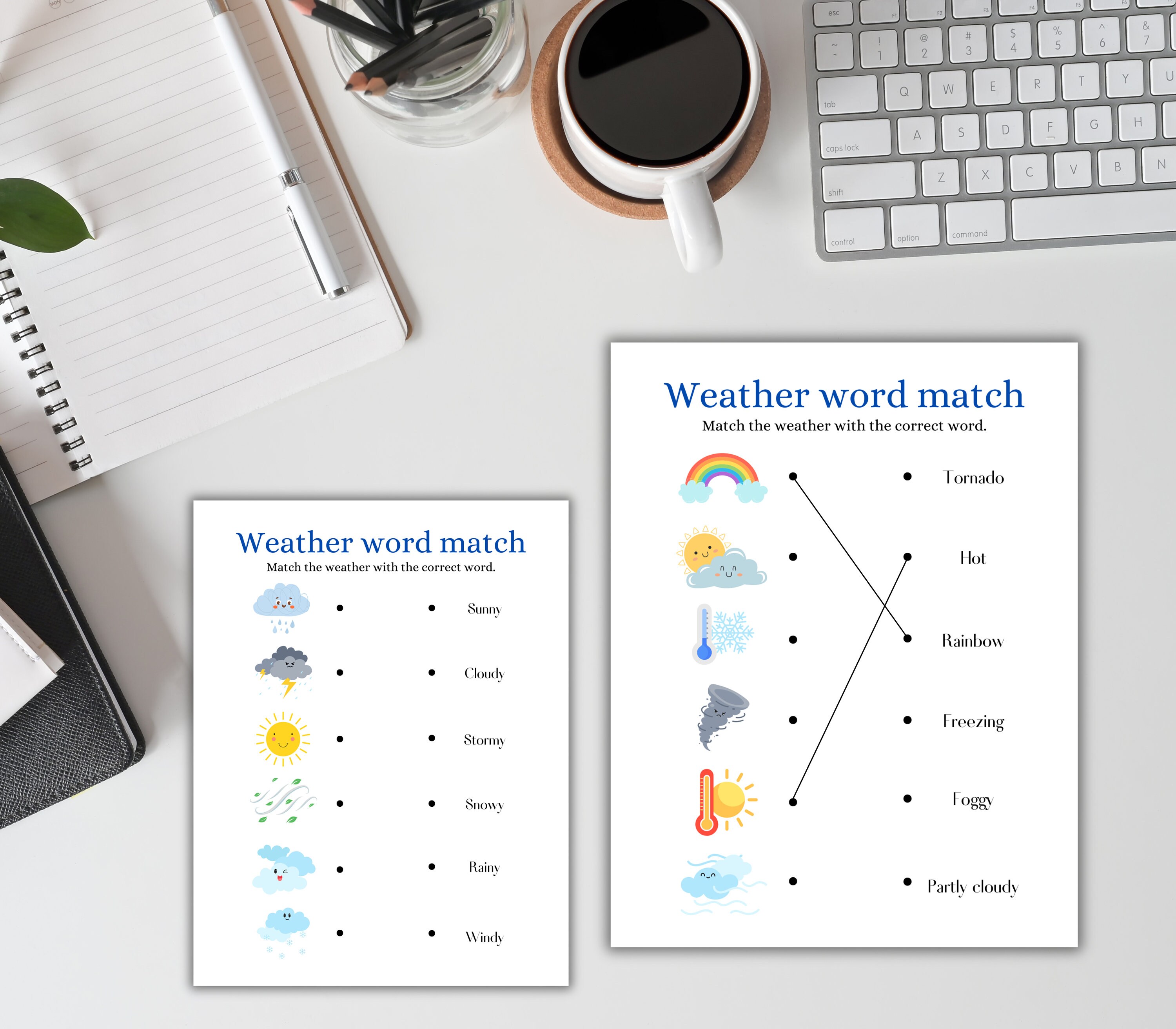 Printable Weather Bundle, Kids Activity, Weather Carts, Educational ...