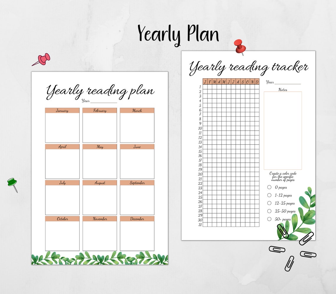 Printable Reading Planner Reading Book Tracker Printable - Etsy
