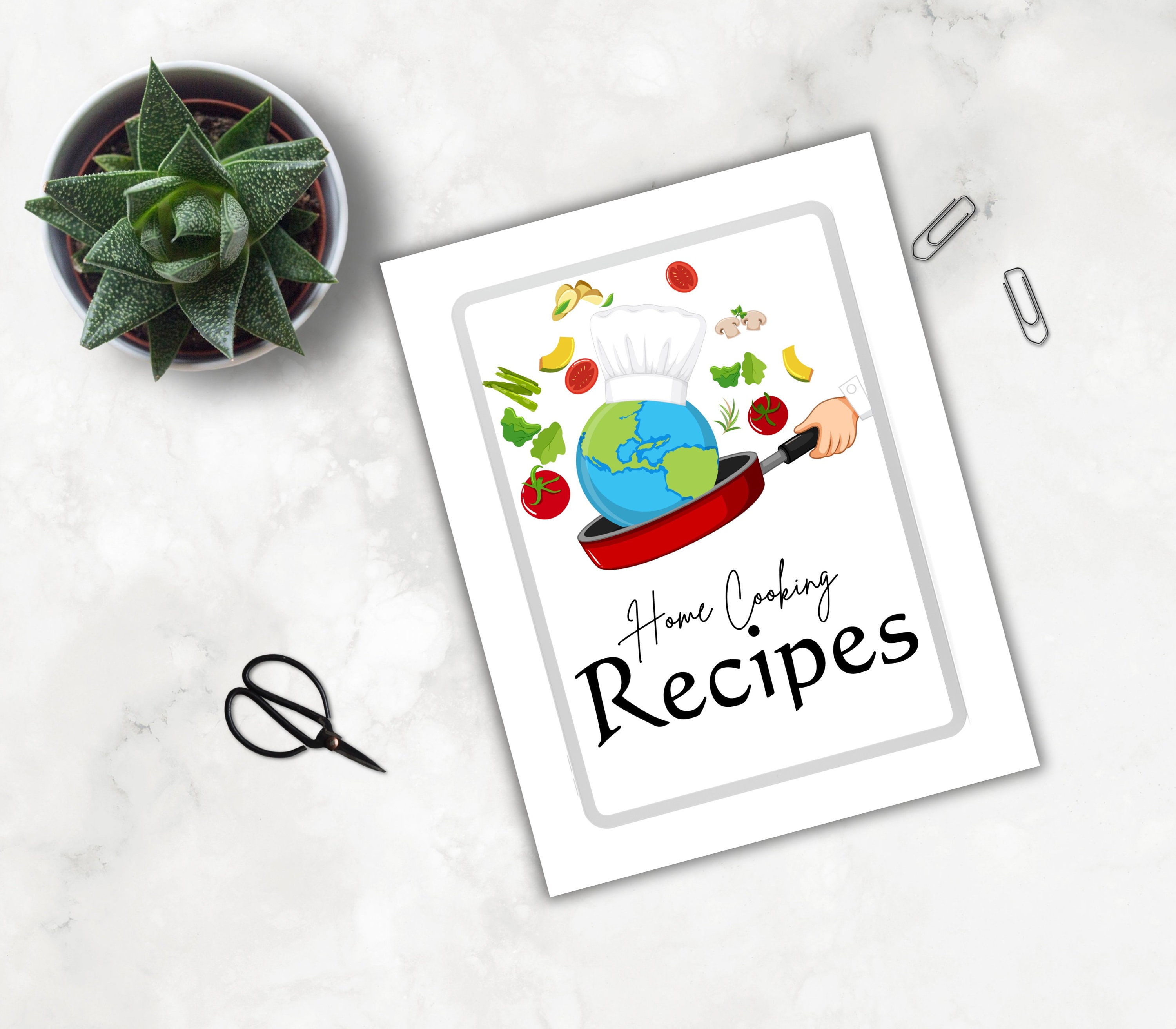 Printable Recipe Book Planner, Cookbook, Tab Dividers for Recipe ...
