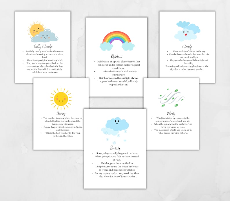 Printable Weather Bundle Kids Activity Weather Carts - Etsy
