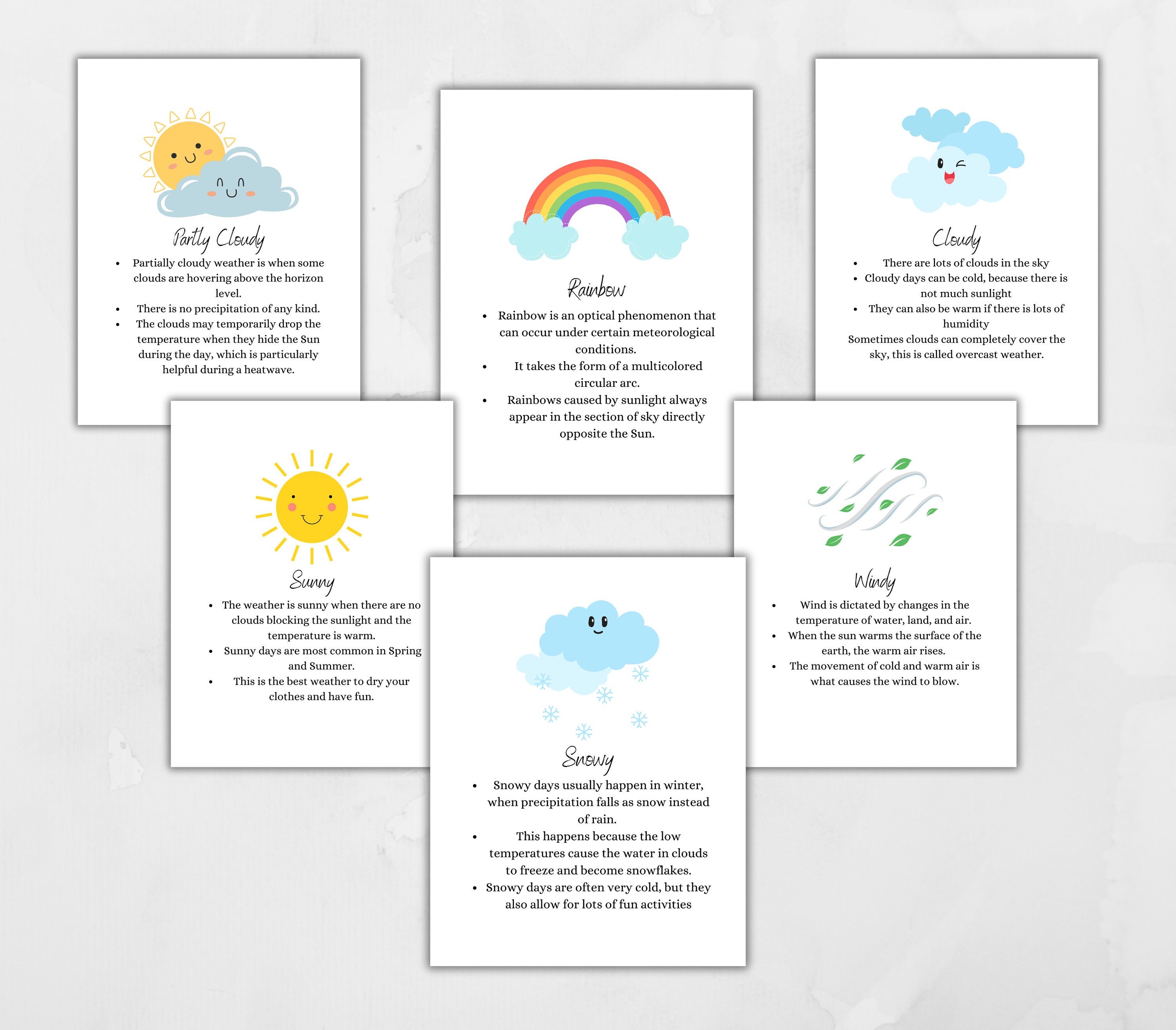 Printable Weather Bundle, Kids Activity, Weather Carts, Educational ...