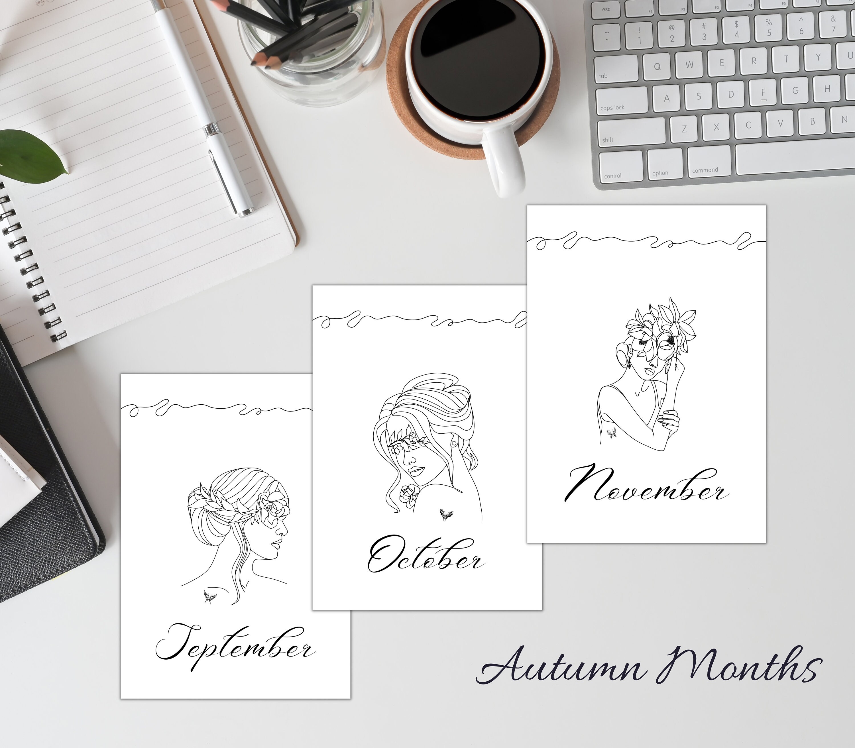 Printable Monthly Planner Covers, Monthly Dashboards, Monthly Inserts ...