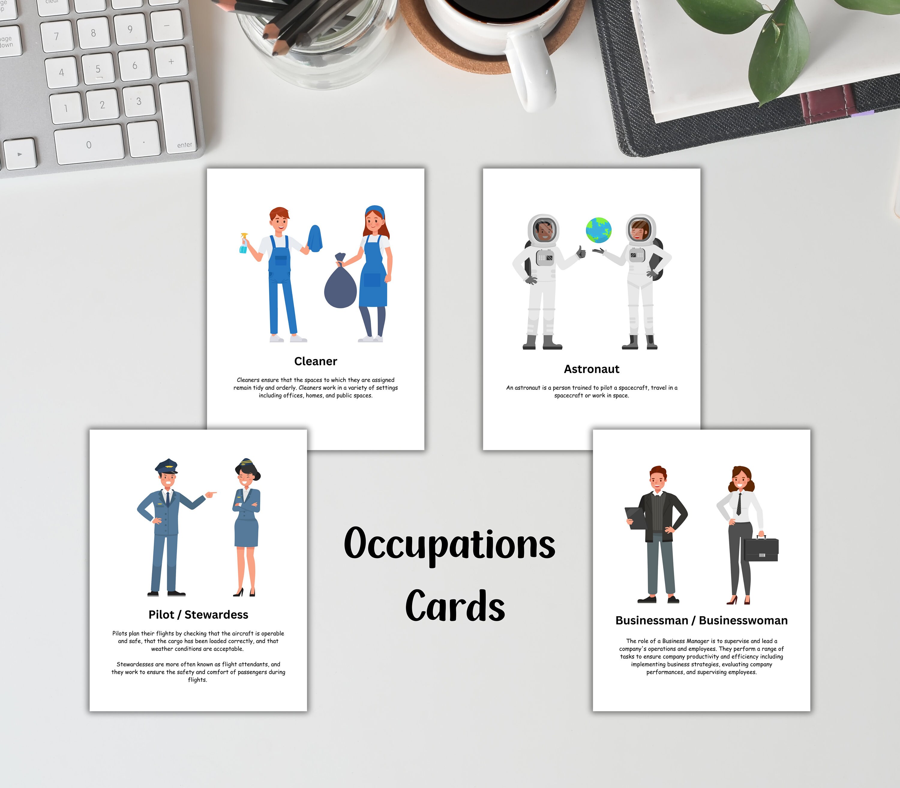 Printable Professions Activity, Occupations Poster, Professions Flash ...
