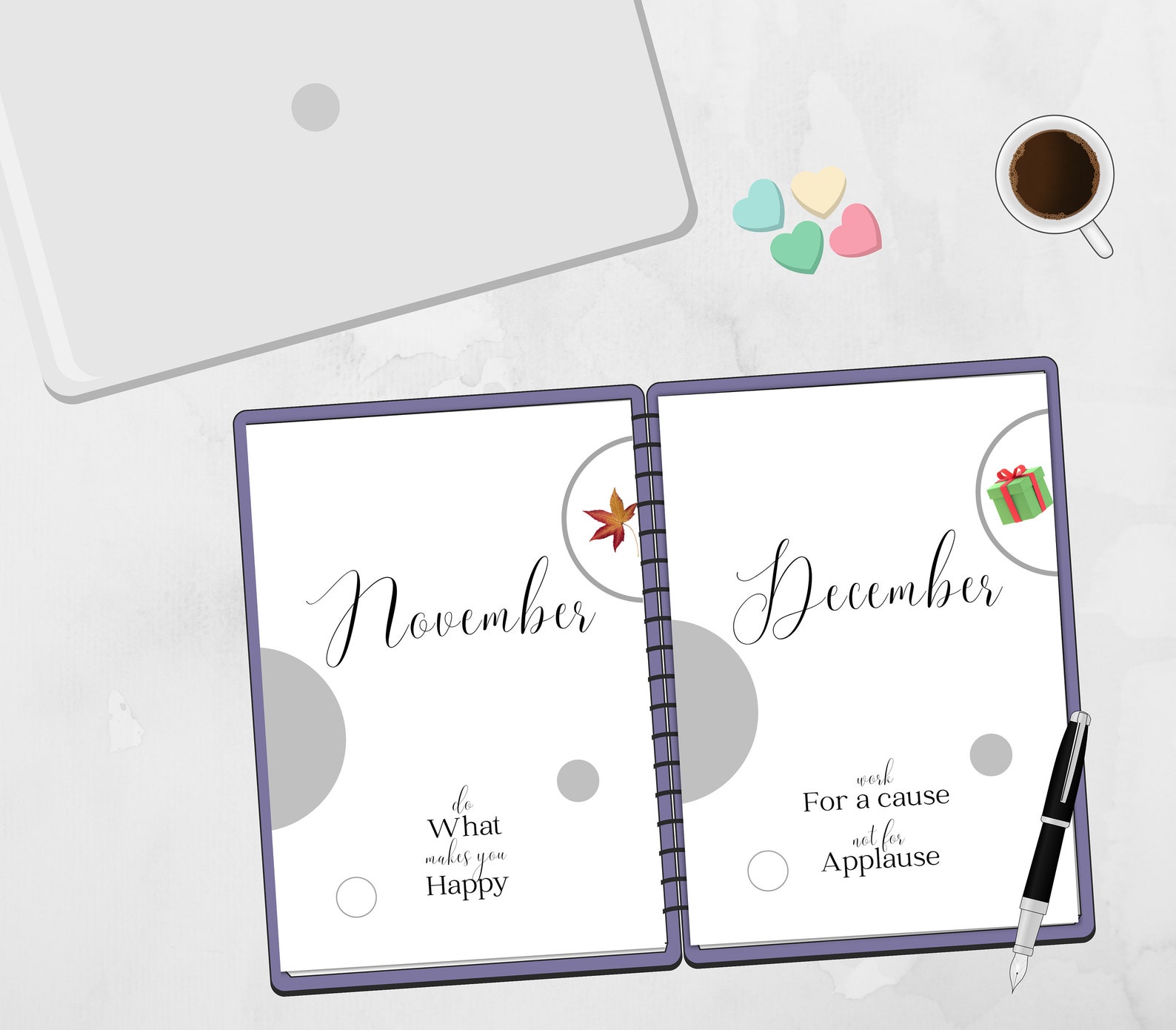 Printable Monthly Cover Pages, Seasonal Monthly Dashboard, Cover Page ...