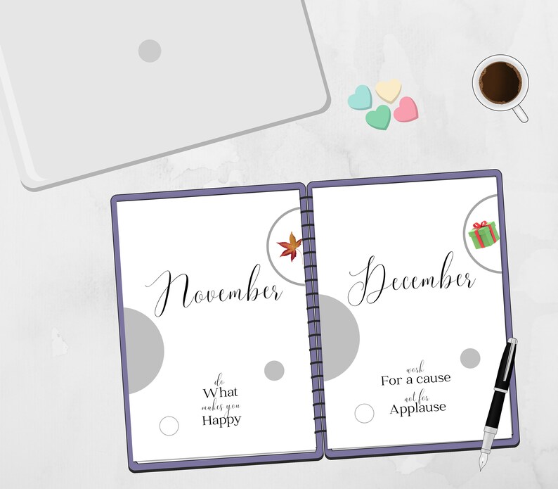 Printable Monthly Cover Pages, Seasonal Monthly Dashboard, Cover Page ...