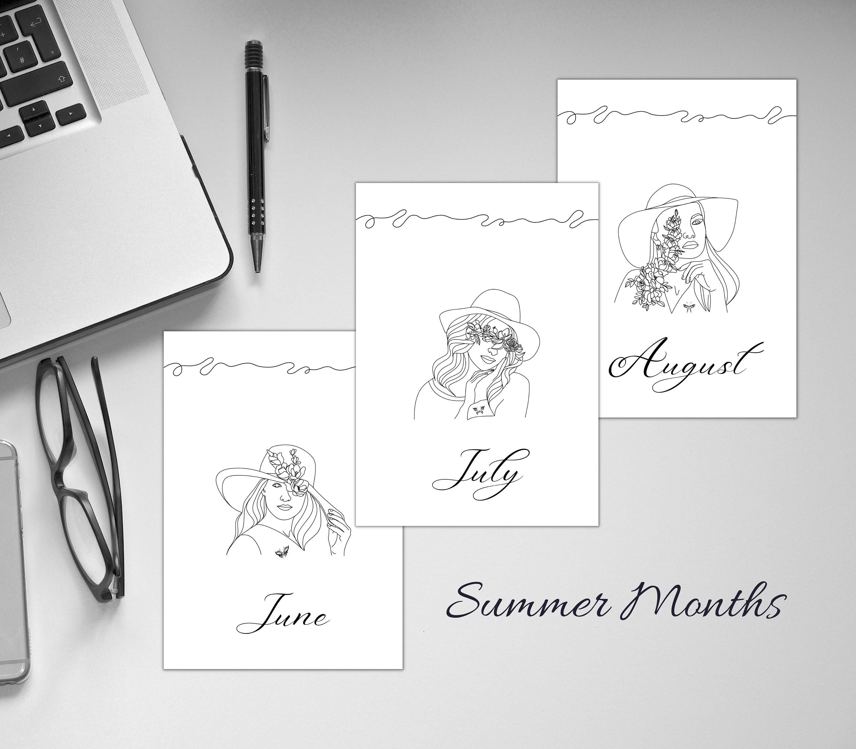 Printable Monthly Planner Covers, Monthly Dashboards, Monthly Inserts ...
