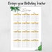 Birthday Tracker Printable, Birthday Organizer, Birthday Planner ...
