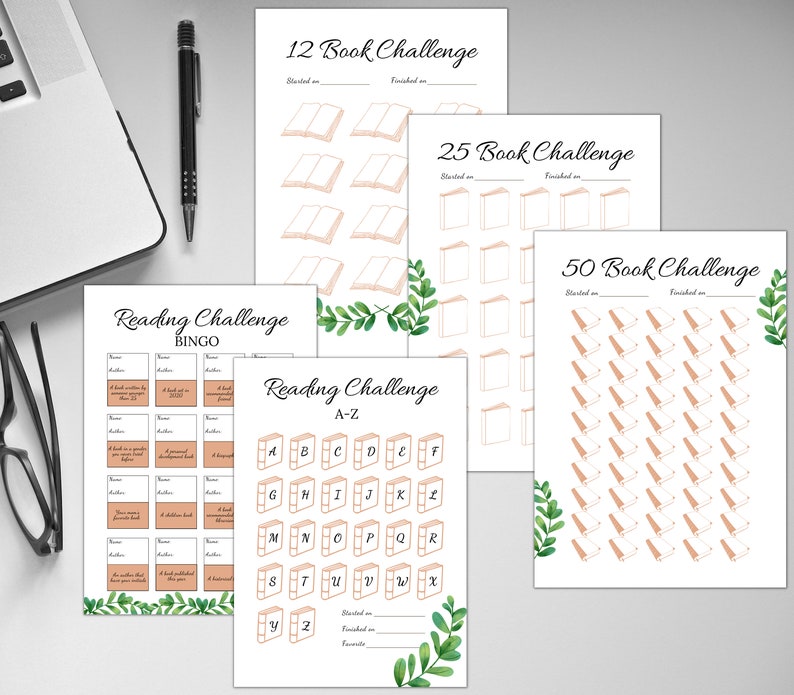 Printable Reading Planner Reading Book Tracker Printable - Etsy