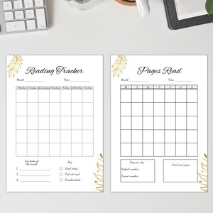 Printable Reading Planner, Book Planner Tracker, Printable Reading ...