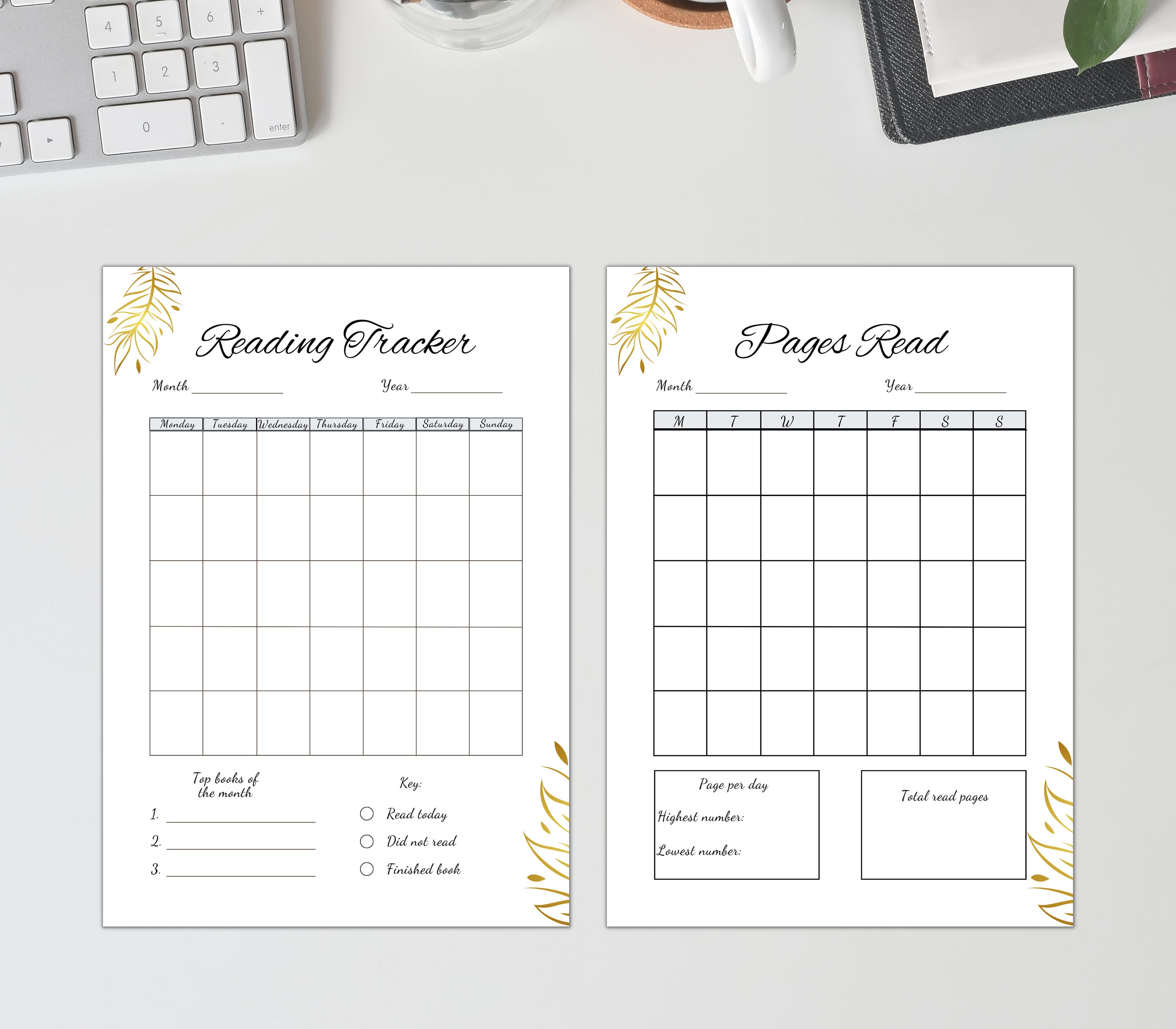 Printable Reading Planner, Book Planner Tracker, Printable Reading ...