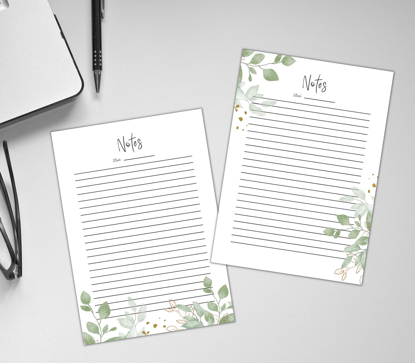 Printable Notes Planner Pages Printable Stationary Lined & - Etsy