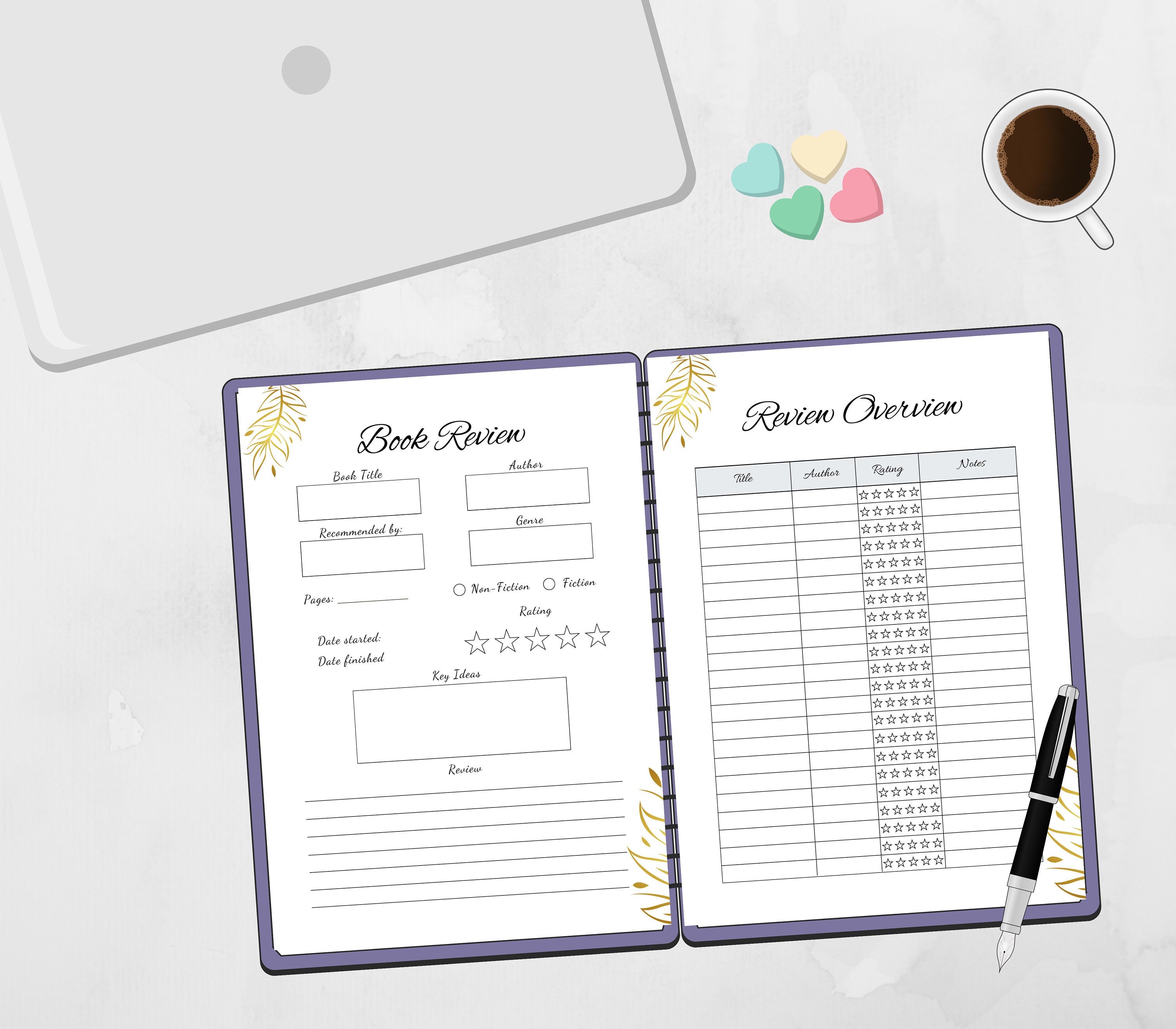 Printable Reading Planner, Book Planner Tracker, Printable Reading ...