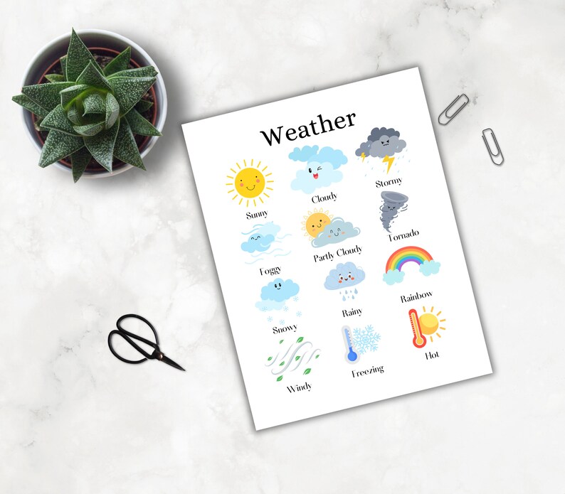 Printable Weather Bundle, Kids Activity, Weather Carts, Educational ...