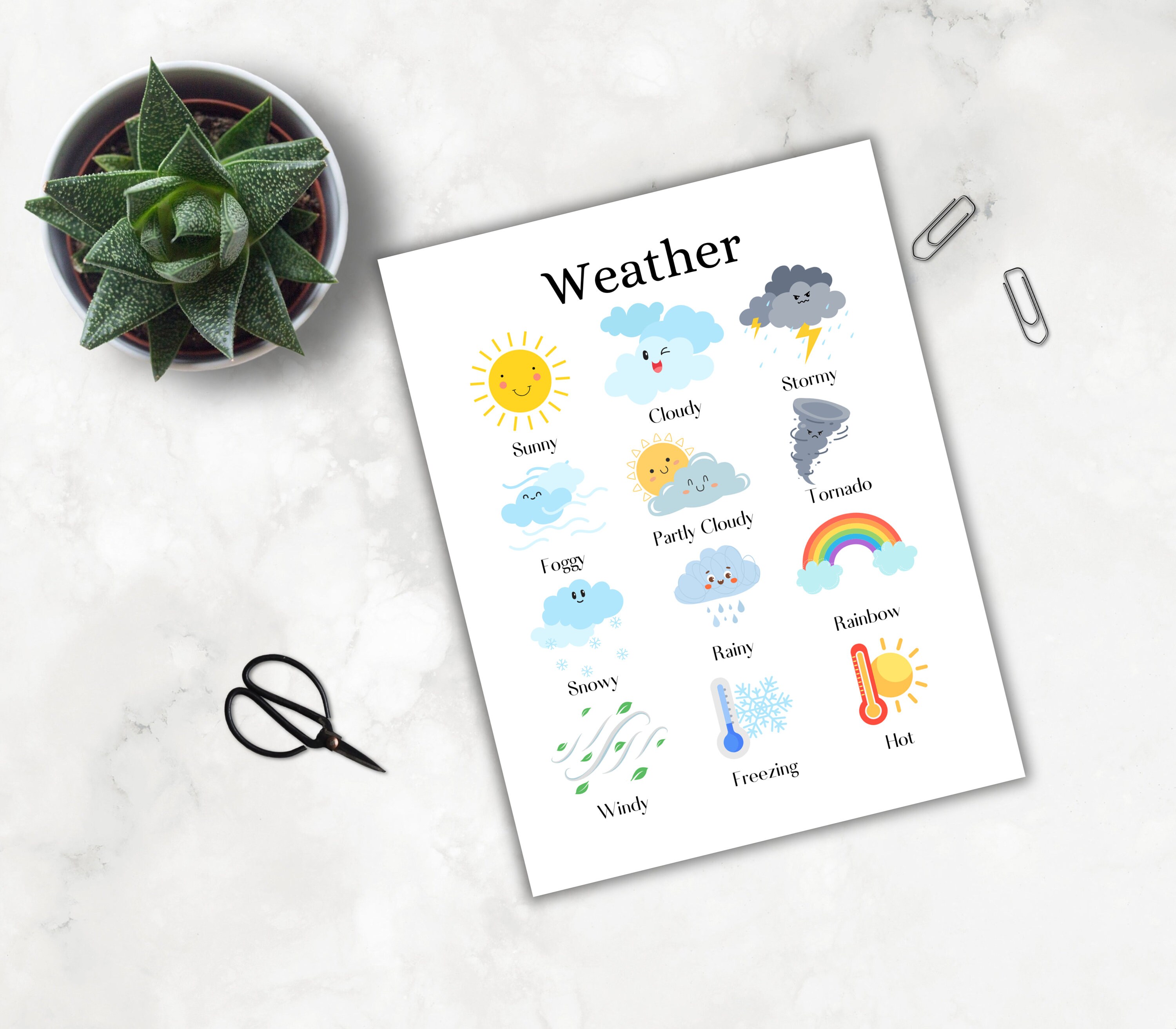 Printable Weather Bundle, Kids Activity, Weather Carts, Educational ...