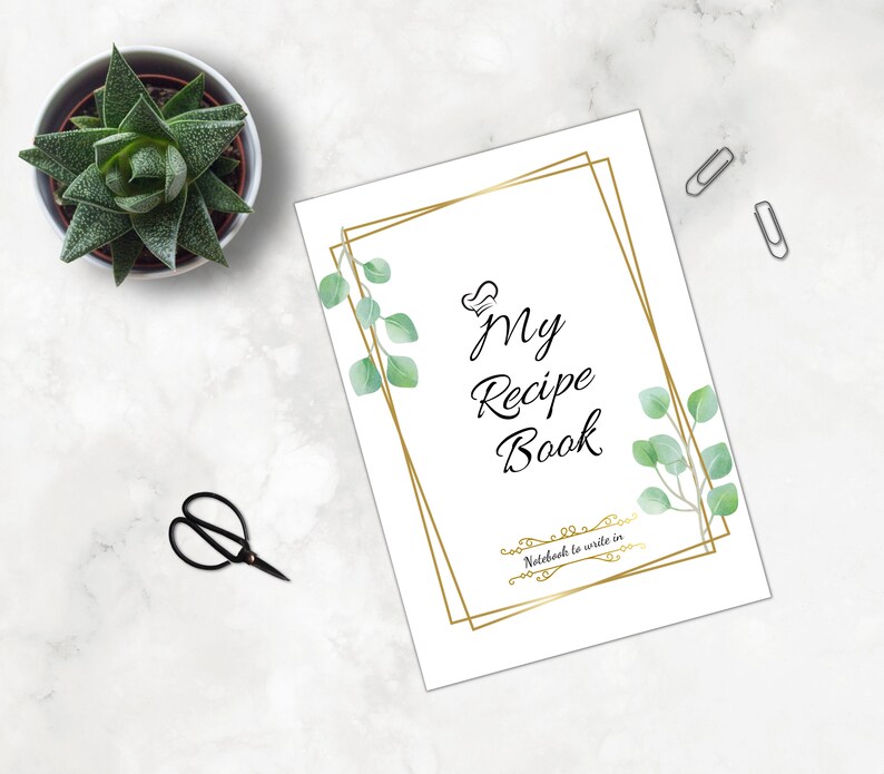 Recipe Book Printable Planner, Recipe Binder, Cookbook Diary, Recipe ...