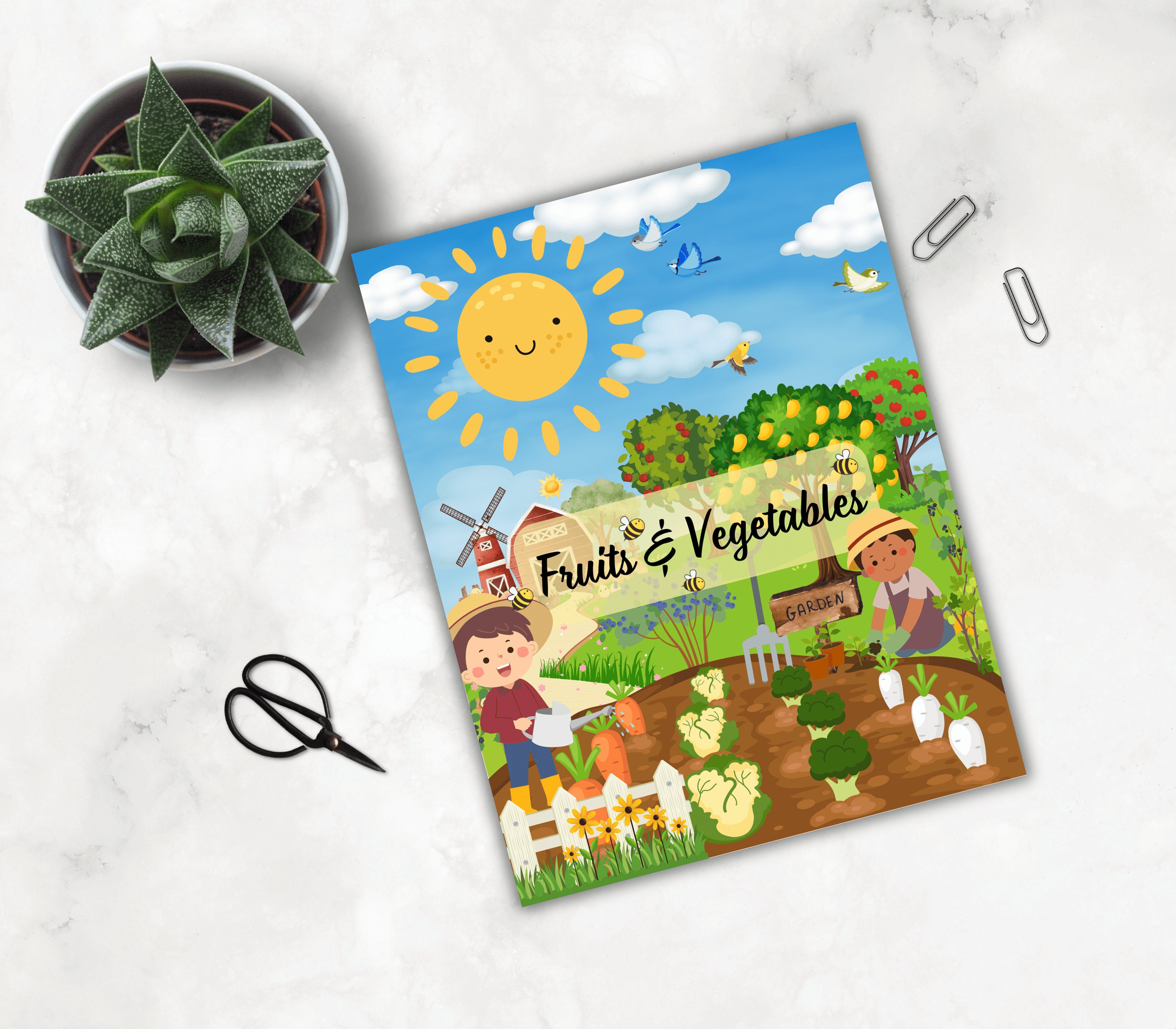Printable Fruits & Vegetables Bundle, Kids Activity, Learning ...