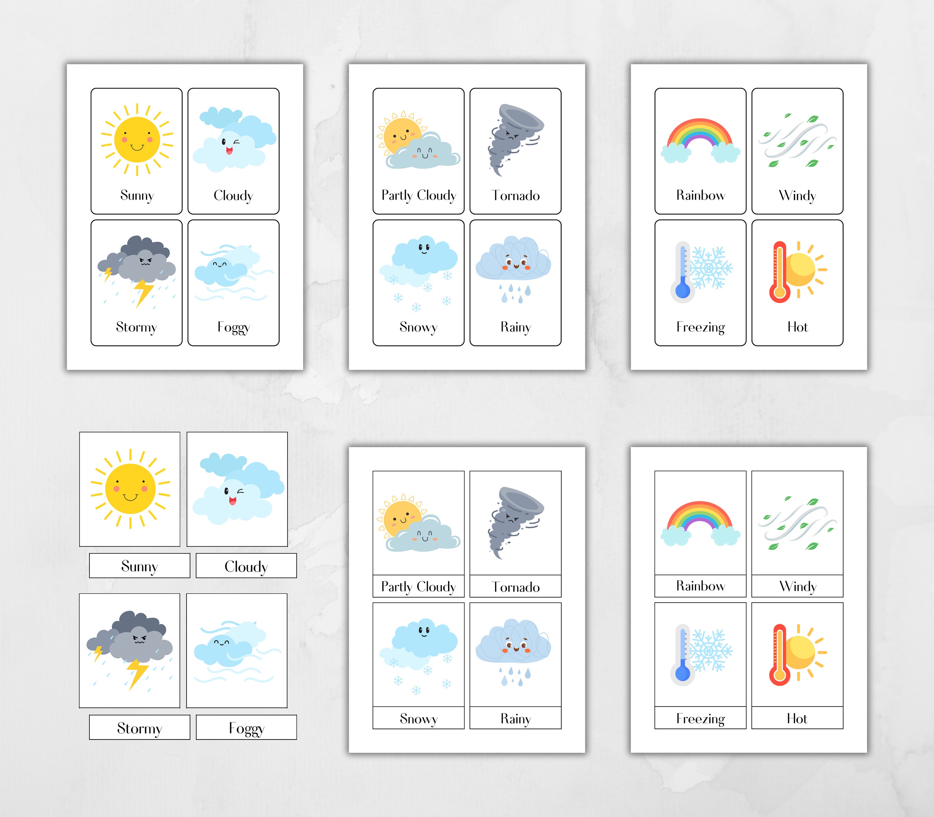 Printable Weather Bundle, Kids Activity, Weather Carts, Educational ...
