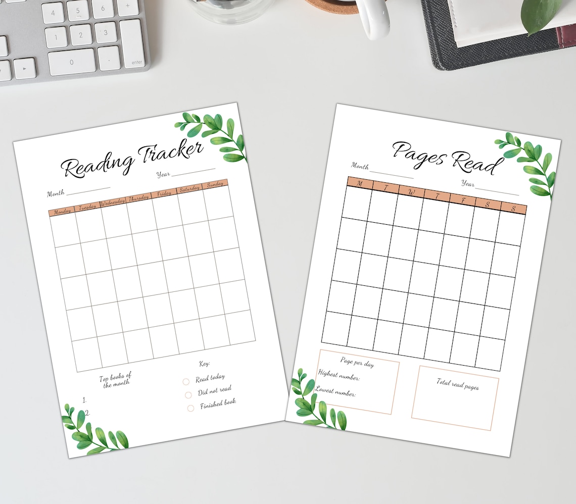Printable Reading Planner Reading Book Tracker Printable - Etsy
