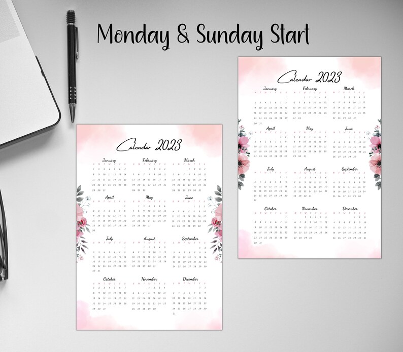 Printable Yearly Planner Quarterly Tasks & Goals 2023 Year - Etsy