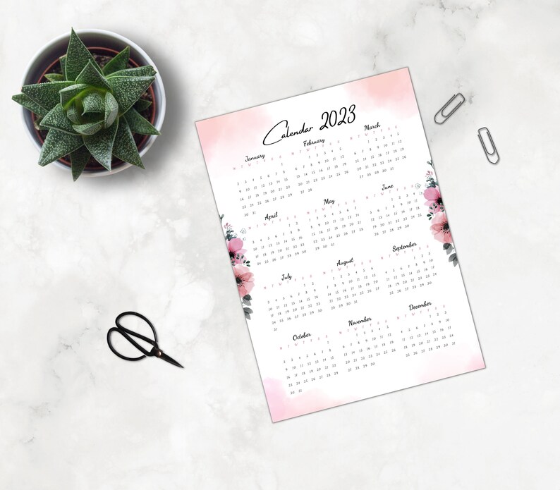 Printable Yearly Planner Quarterly Tasks & Goals 2023 Year - Etsy