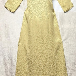 Ao Dai Lua Gam Thai Tuan Dual Tones Dày Mềm Rũ Cổ Tròn Viền Phale Ao ...