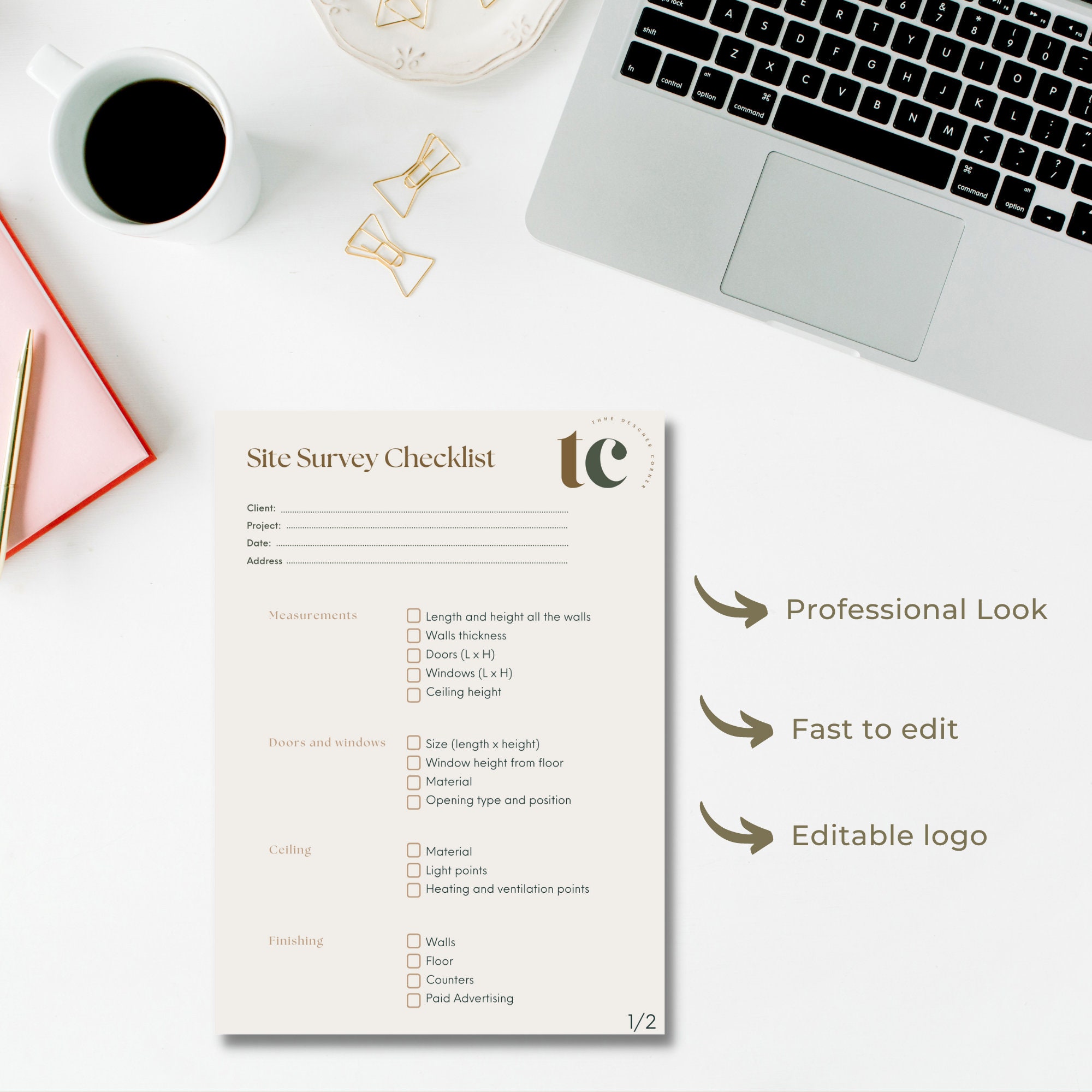 Editable Site Survey Template, Site Survey Checklist, Survey Checklist ...