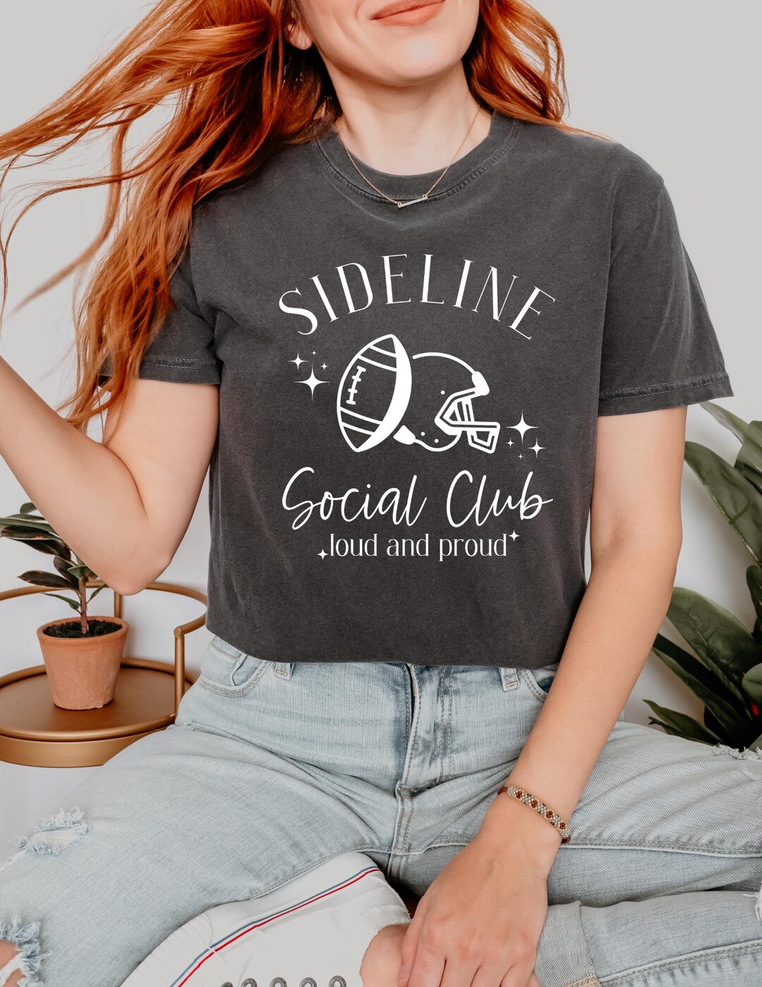 Side Line Social Club Tee. Football Shirt. Loud and Proud Football Tee ...