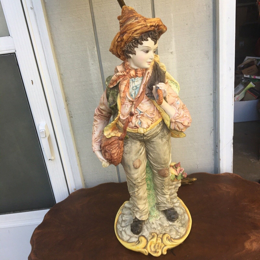 Vintage Hand Painted Italian Lamp Made in Italy 40 Tall - Etsy
