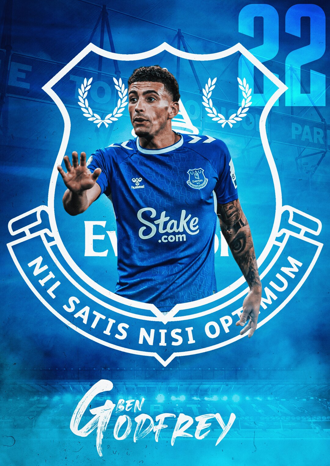 Ben Godfrey Everton Football Poster Print A4 - Etsy