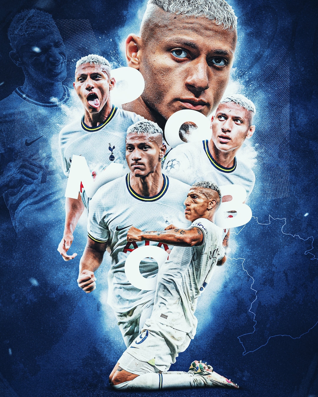 Richarlison Tottenham Football Poster Print A4 - Etsy