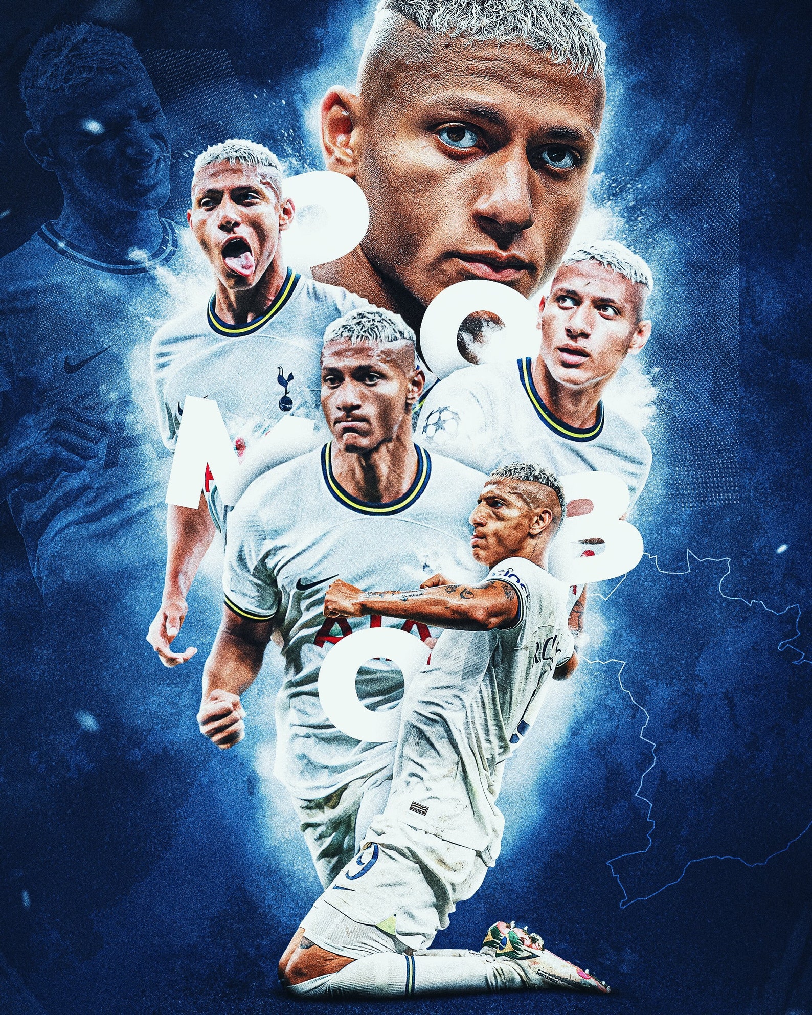 Richarlison Tottenham Football Poster Print A4 - Etsy