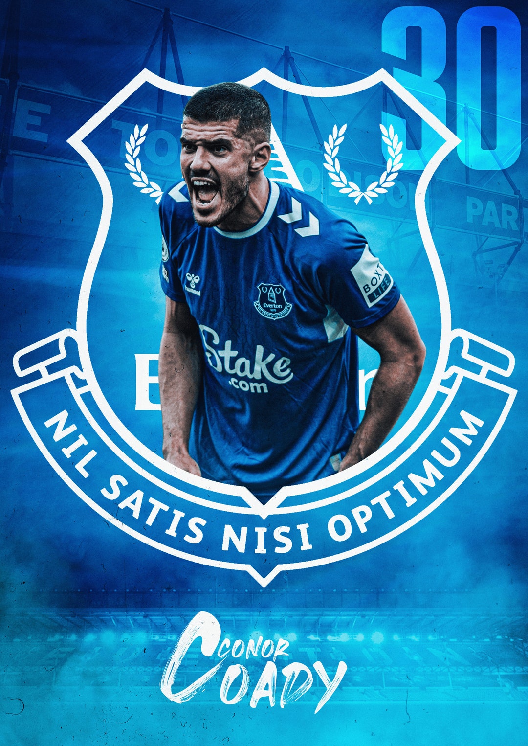 Conor Coady Everton Football Poster Print A4 - Etsy