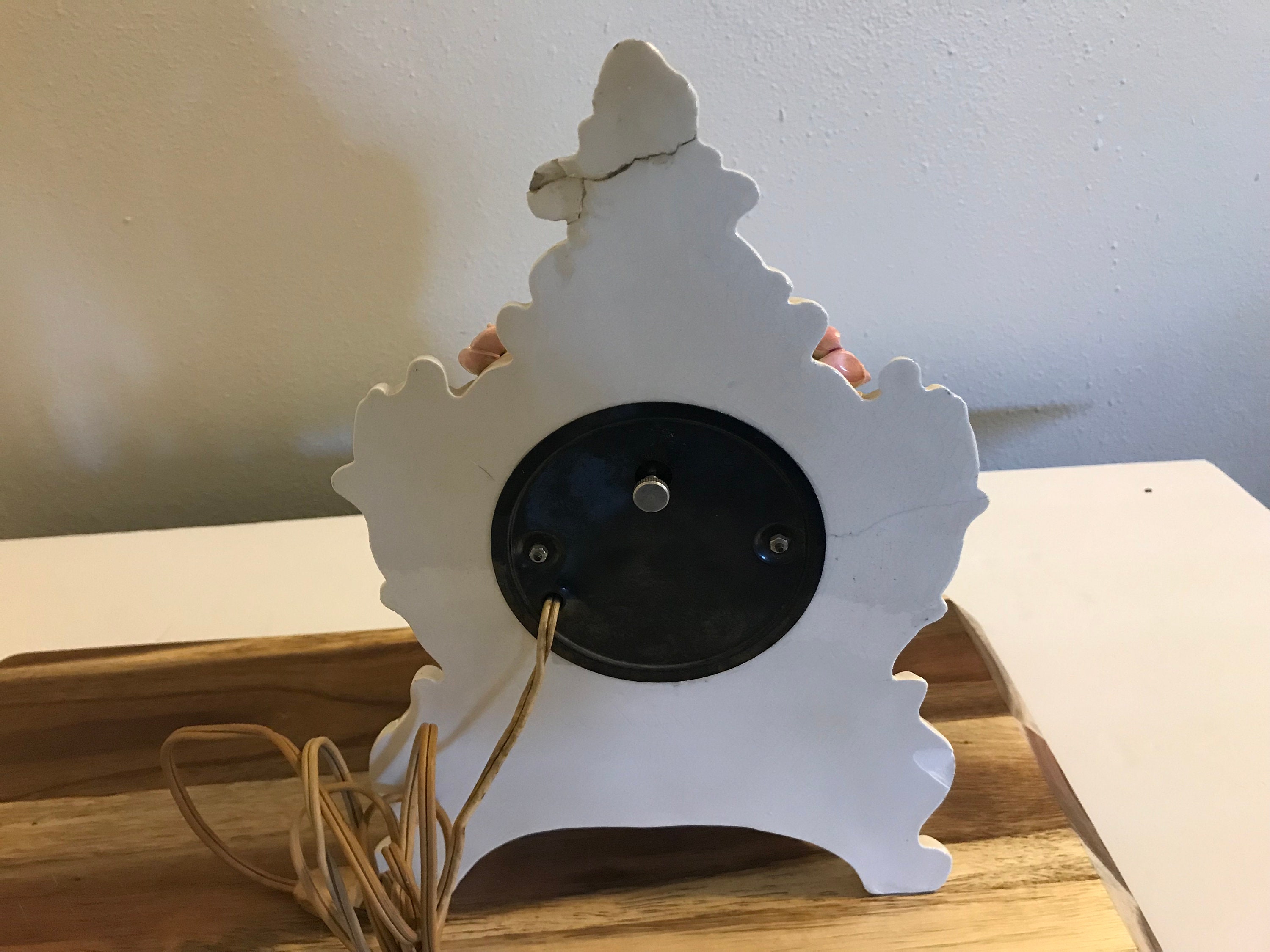 Antique Floral Desk Clock - Etsy