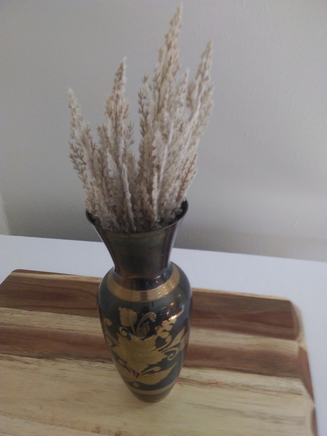 Gold Inlaid Vase Made in India - Etsy