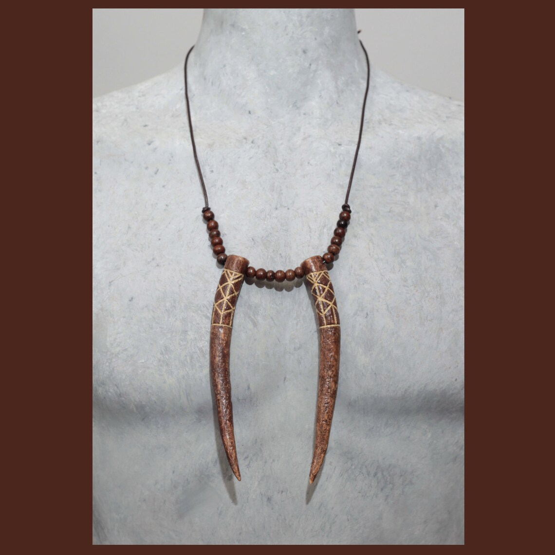 Freya & Freyr Bindrune Deer Antler Necklace - Etsy