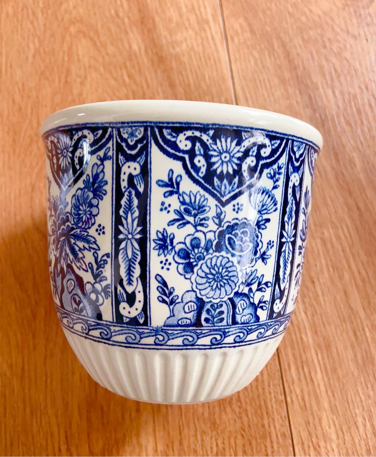 Vintage Delfts Blue White Planter Delft Planter by Petrus Regout & CO ...