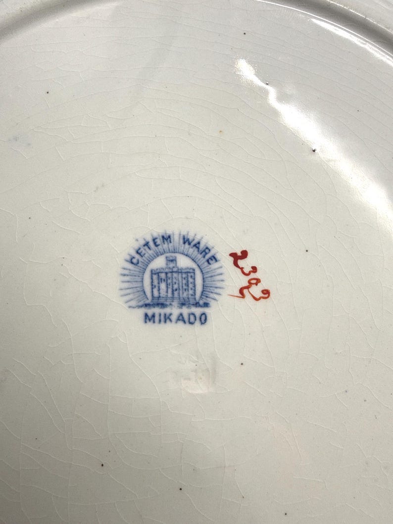 Juego de platos de sopa Maling Mikado antiguos de 2 CETEM Ware ...