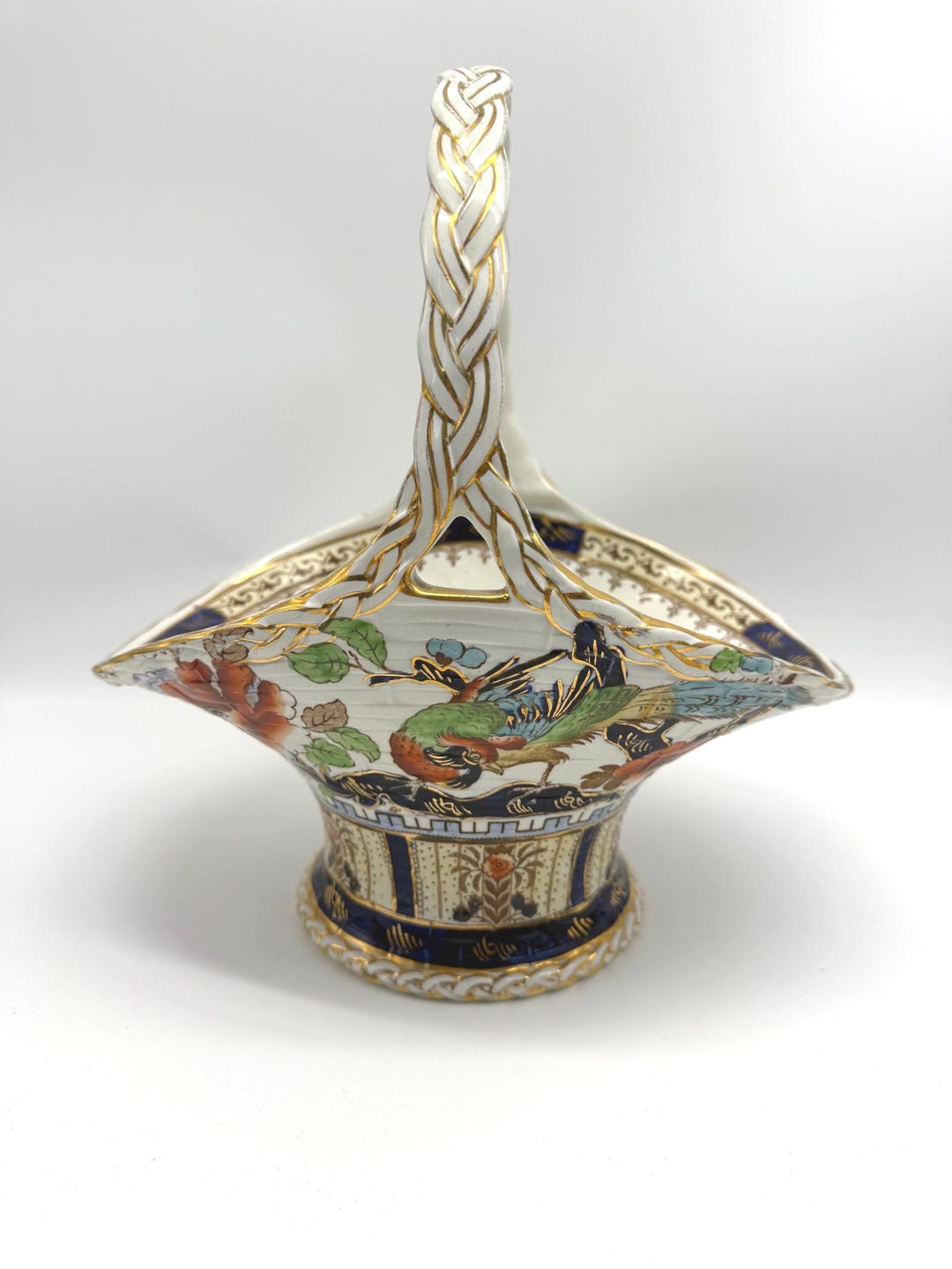 Rare Vintage Losol Ware Basket Vase – Shanghai Pattern, Circa 1920s - Etsy