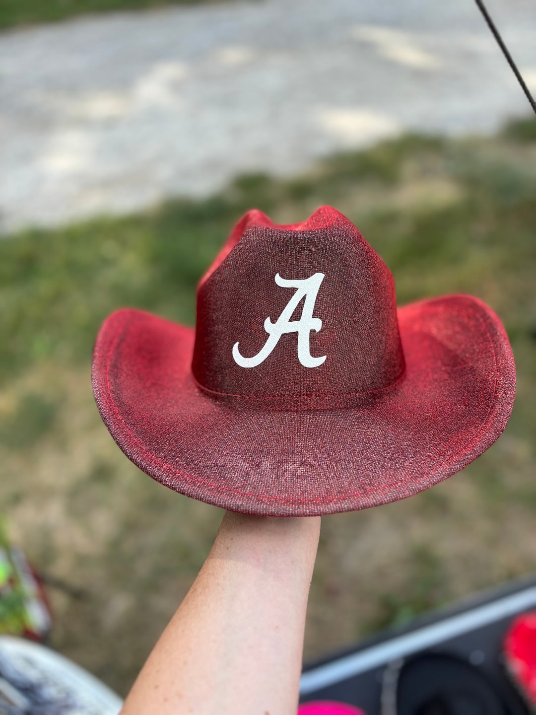 Red Sparkle Alabama Cowboy Hat - Etsy